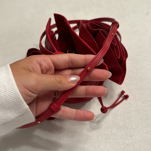 Magda Butrym | Bags | Nwot Magda Butrym Iconic Micro Red Leather Bucket ...